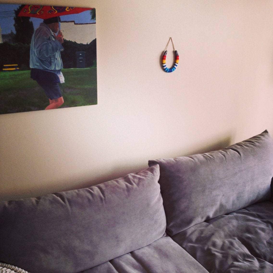 Neutral Lucky Yarnbombed Horseshoe Neutral Mint | Etsy