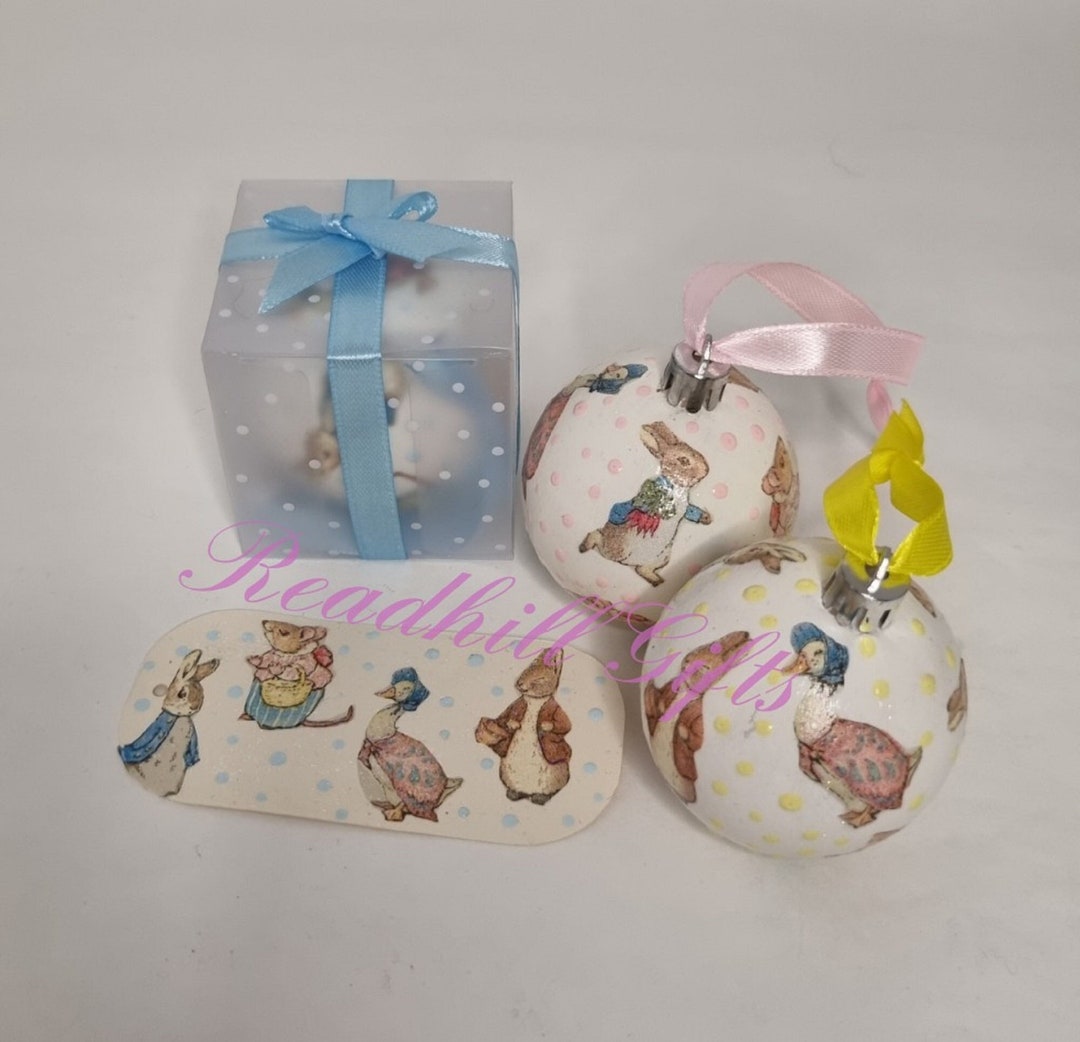 Peter Rabbit/beatrix Potter Christmas Baubles - Etsy UK