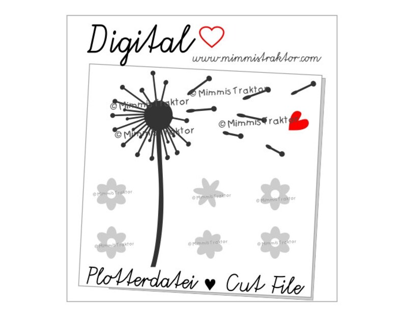 Plotterdatei Pusteblume Blumen Sofort-Download - Etsy.de