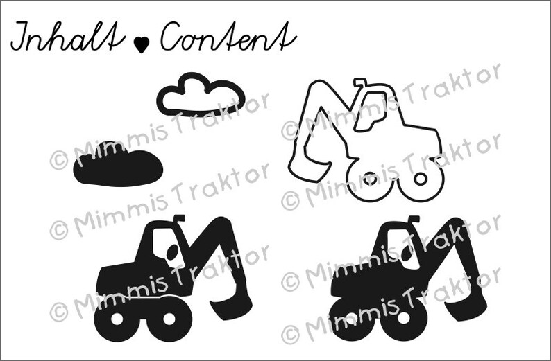 Plotterdatei Bagger Wolken Sofort-Download - Etsy.de