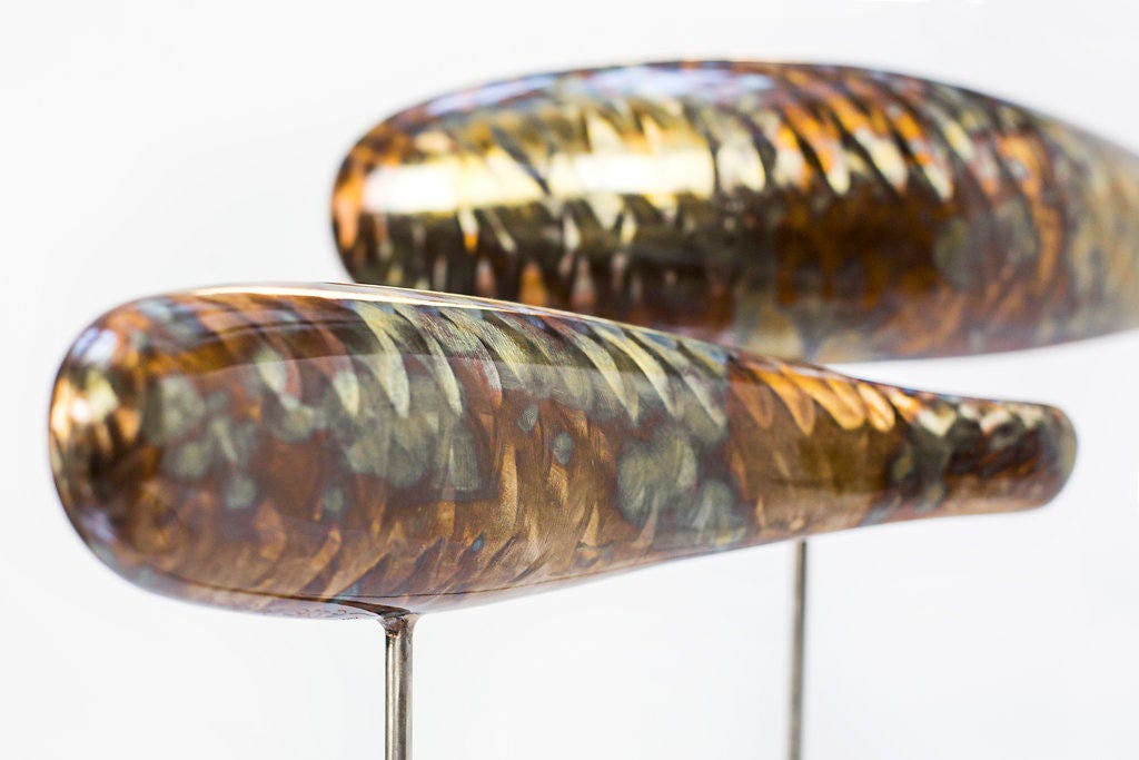 Koi Fish Bronze Sculpture Garden Art Handmade Welded Metal Art Patina ...