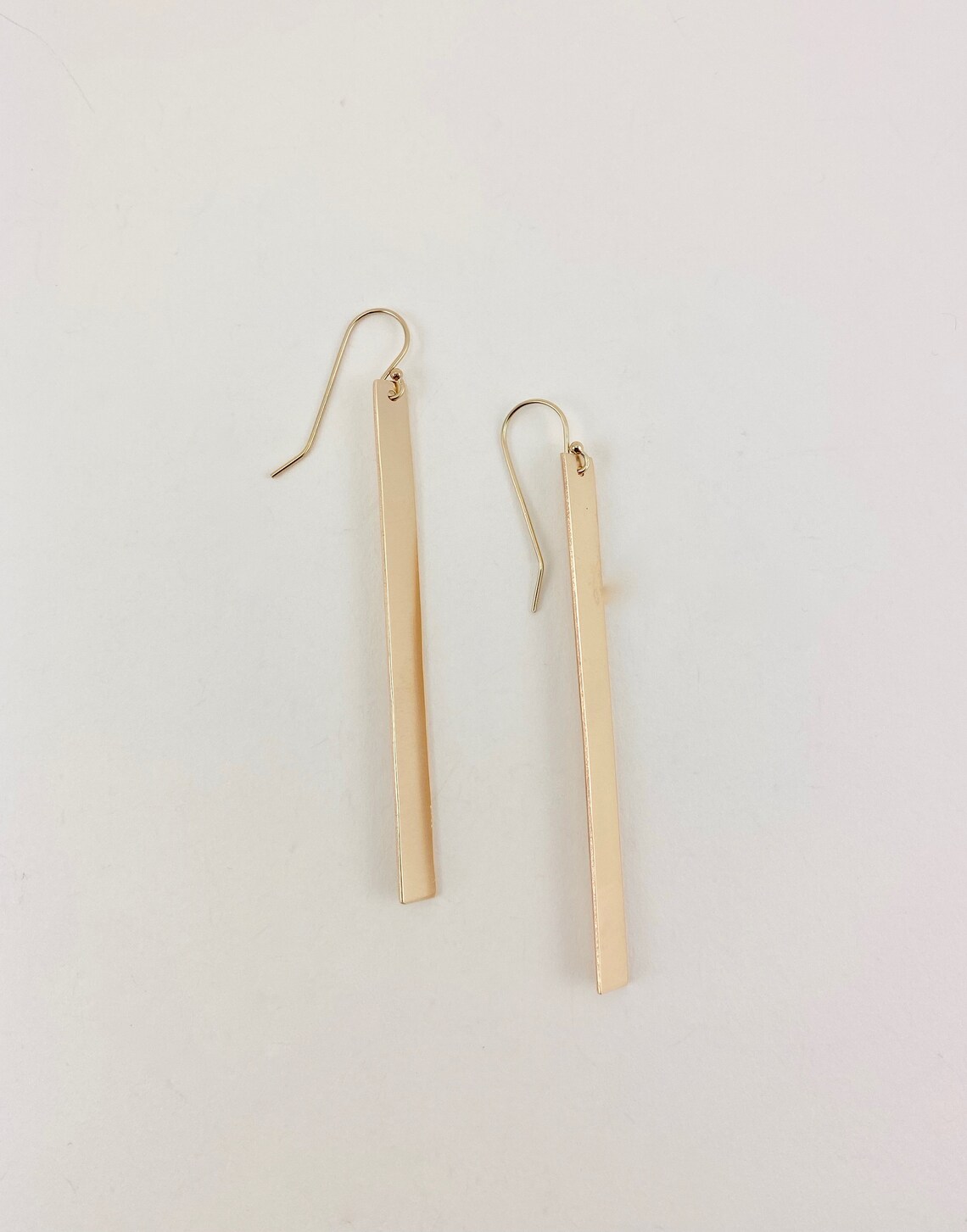 Long line earrings long gold earrings | Etsy