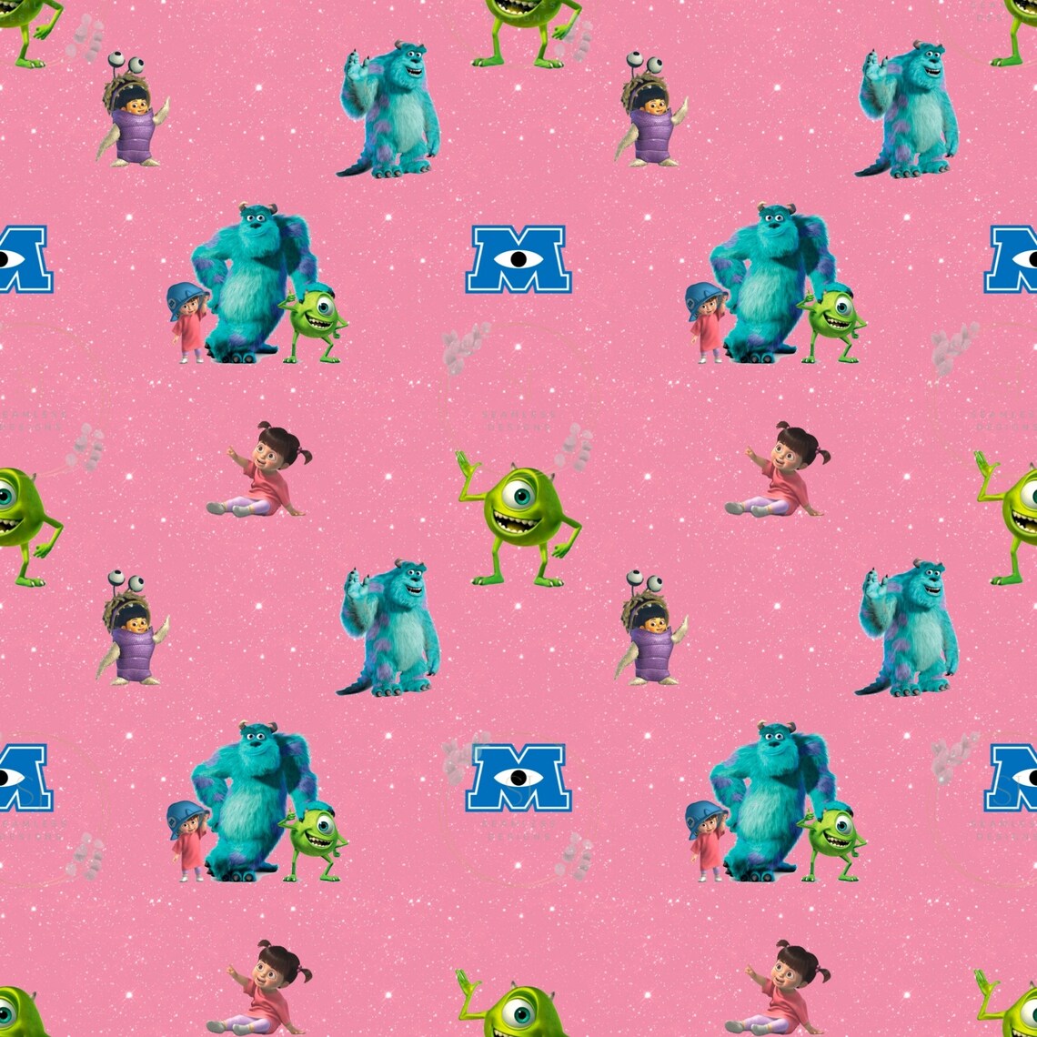 Monsters Seamless File, Seamless Pattern, Fabric, Digital Paper ...