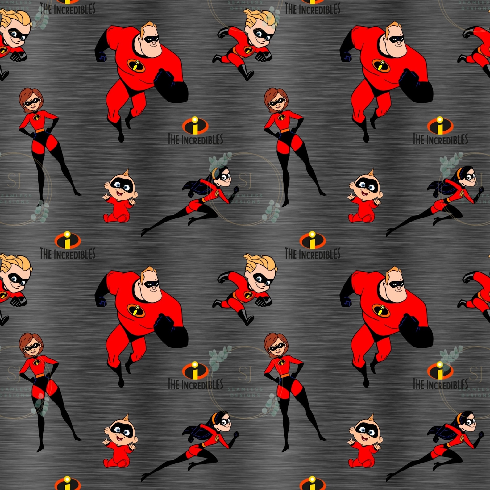 Incredibles Seamless File, Seamless Pattern, Fabric, Digital Paper ...