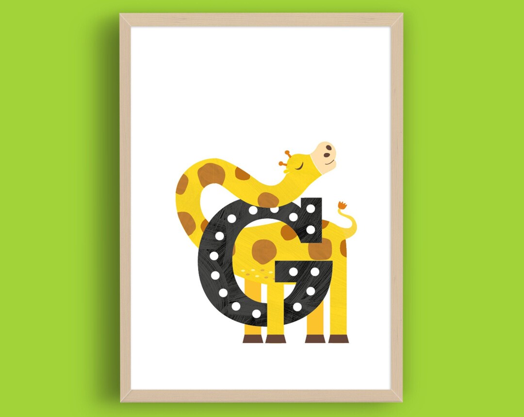 G is for Giraffe Art Print - Etsy