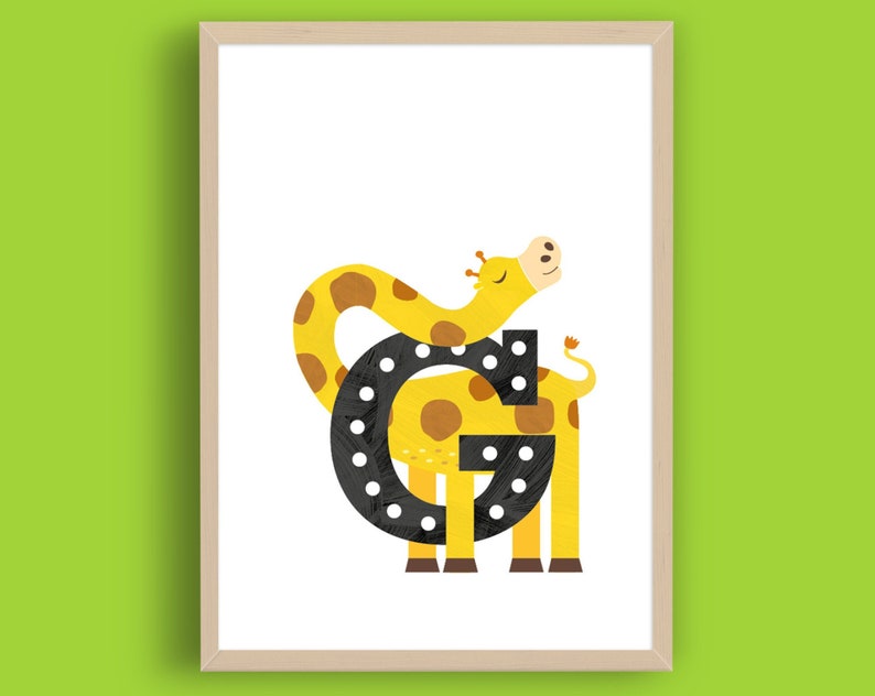 G is for Giraffe Art Print - Etsy
