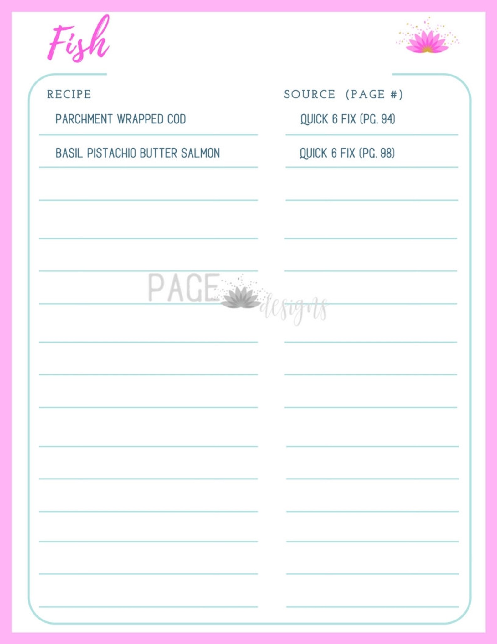 Meal Planning BUNDLE | Grocery List | Food Inventory | Recipe Index ...