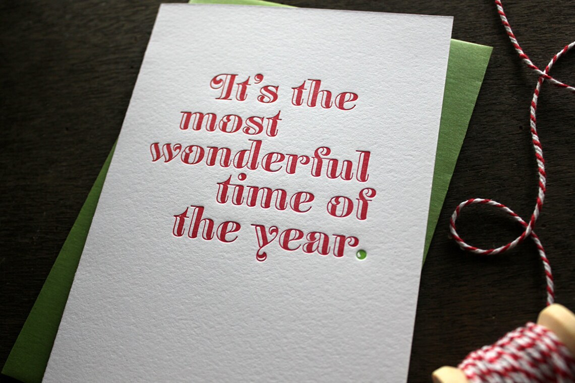 Christmas Card It's the Most Wonderful Time of the Year - Etsy
