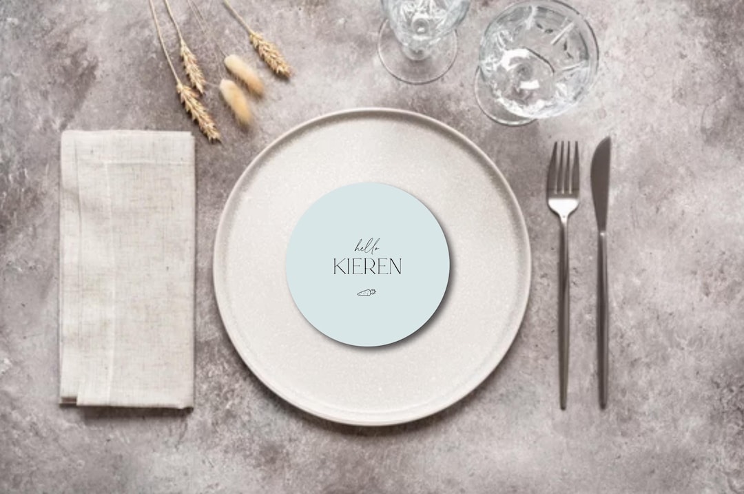 Round Place Cards, Wedding Placecard Coasters, Modern Round Placecard ...