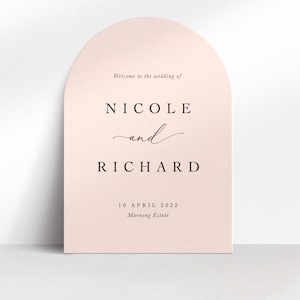 Wedding Welcome Sign A1 Arch Shape, Seating Chart Engagement Sign - Etsy
