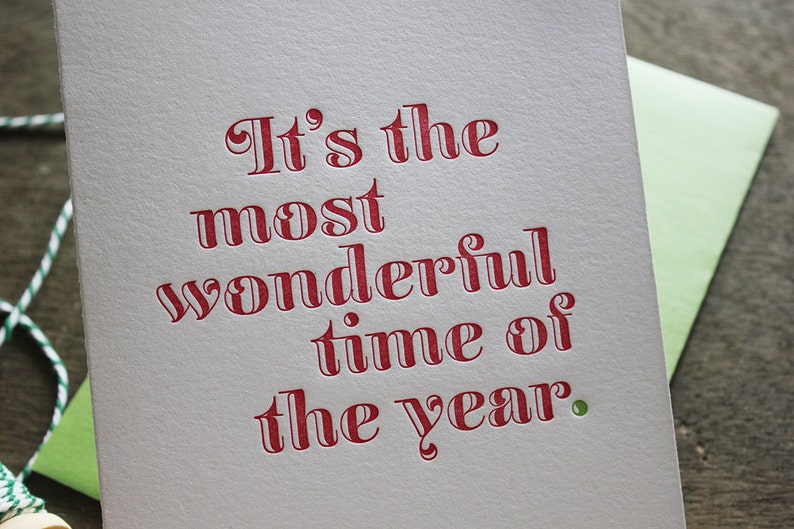 Christmas Card Its The Most Wonderful Time Of The Year Etsy