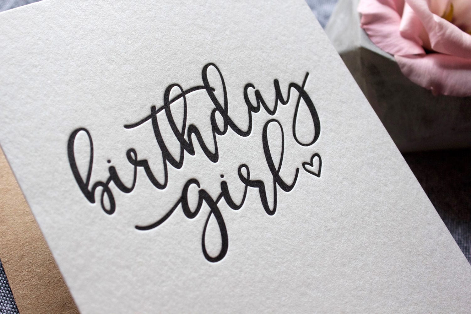 Letterpress Birthday Girl Card - Etsy