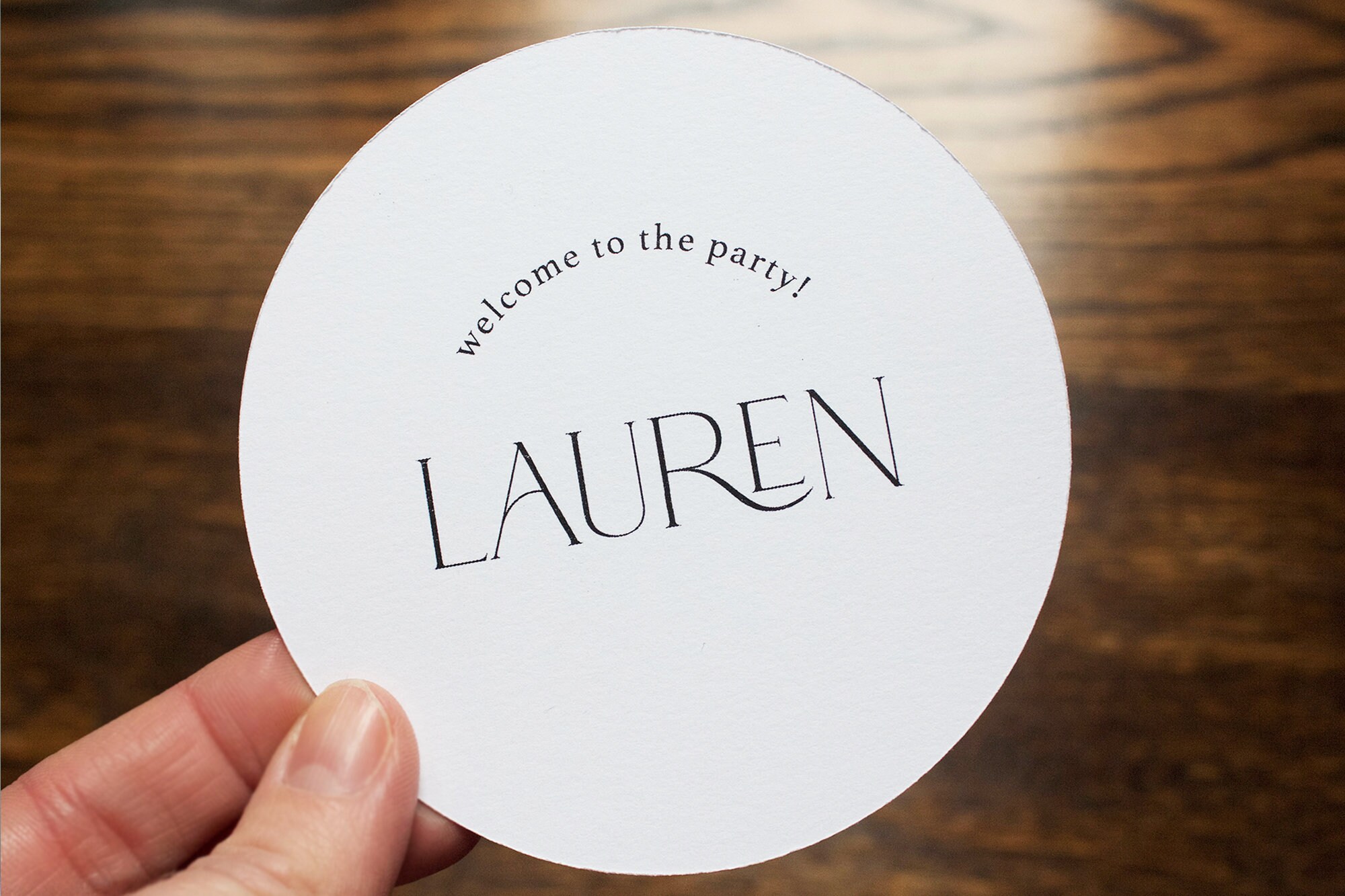 Wedding Place Cards, Round Place Cards, Wedding Placecard Coasters ...