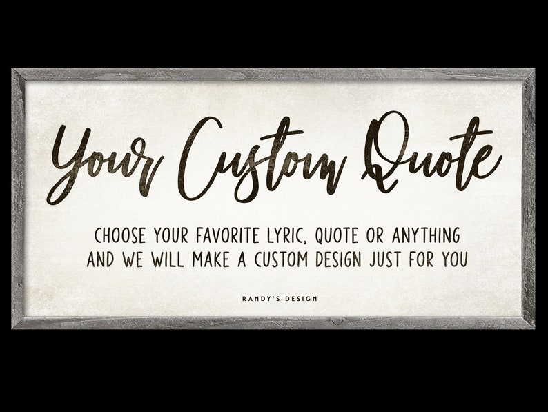 Your Custom Quote Sign Custom Wood Framed Sign on Canvas | Etsy