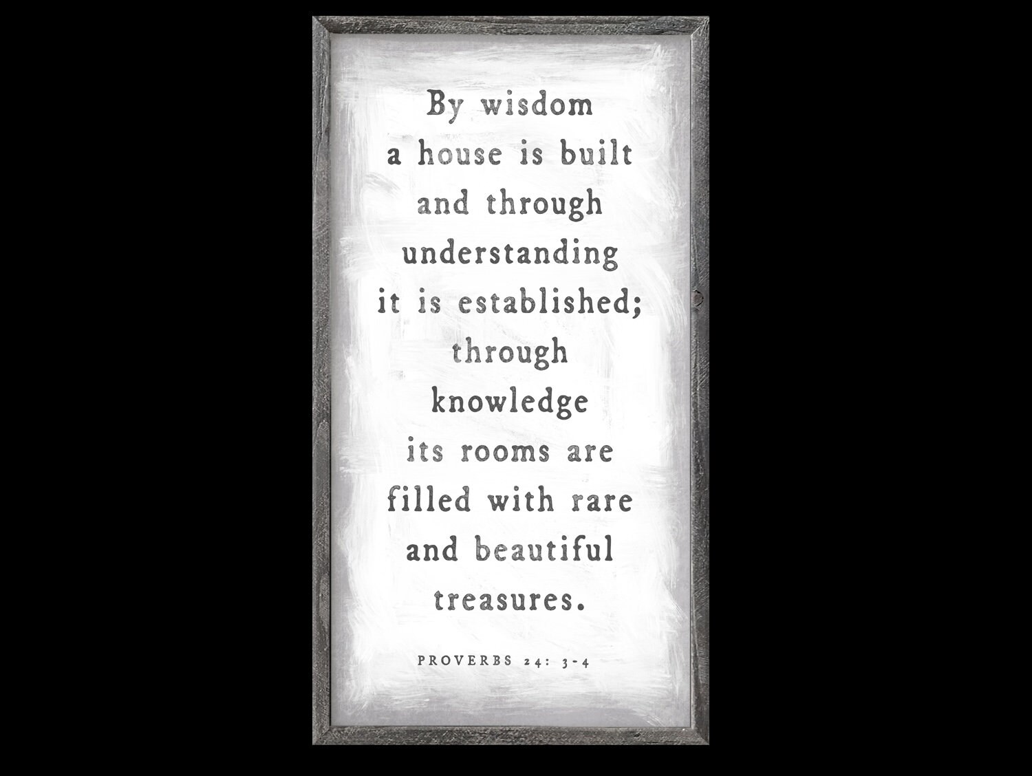 By Wisdom a House is Built Sign, Wood Framed Scripture Sign, House ...