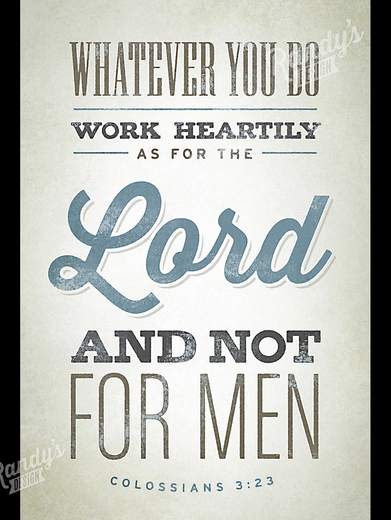 Colossians 3 23 Scripture Wall Art Bible Verse Canvas Work Etsy