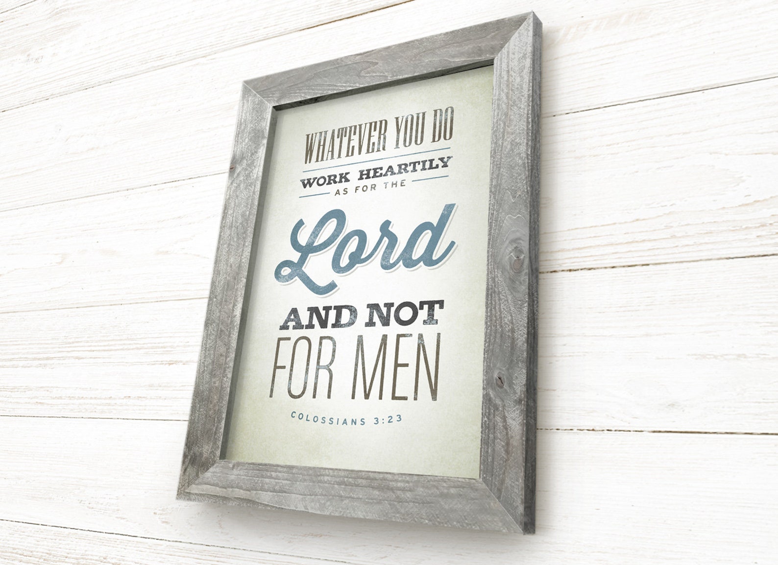 Framed Bible Verse Canvas Bible Verse Sign Colossians 3:23 - Etsy