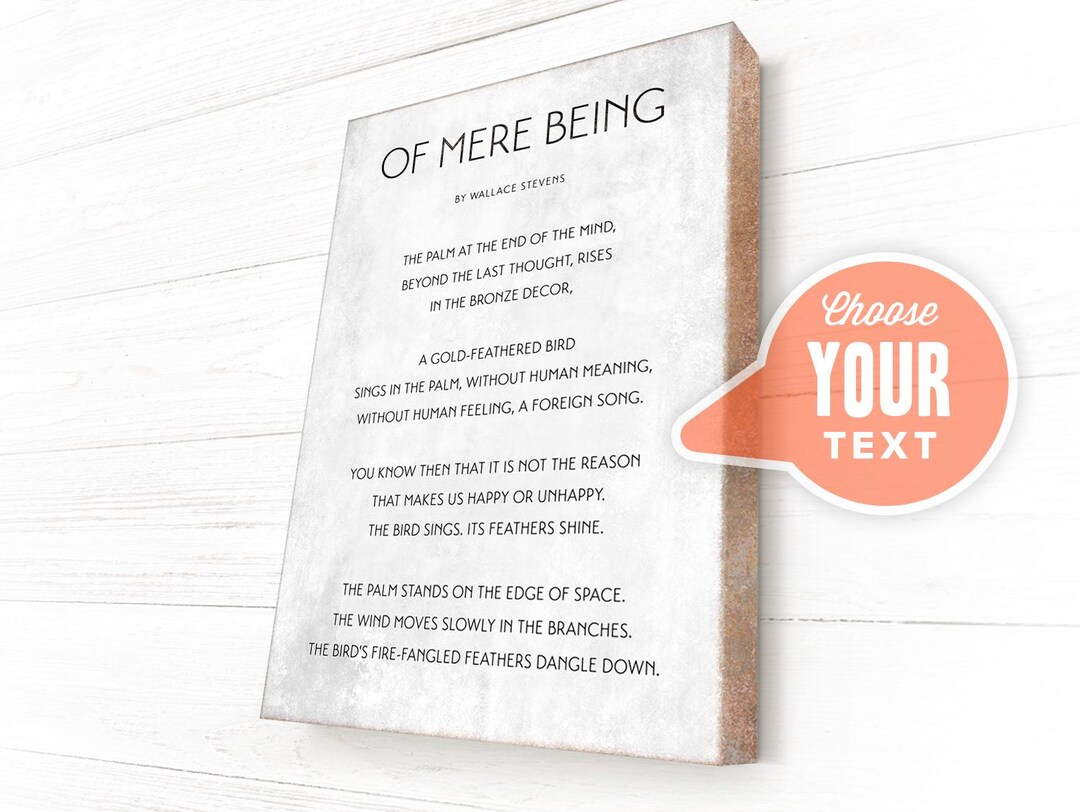 Poem on Canvas, Custom Poem Print on Canvas, Premium Canvas Gallery ...