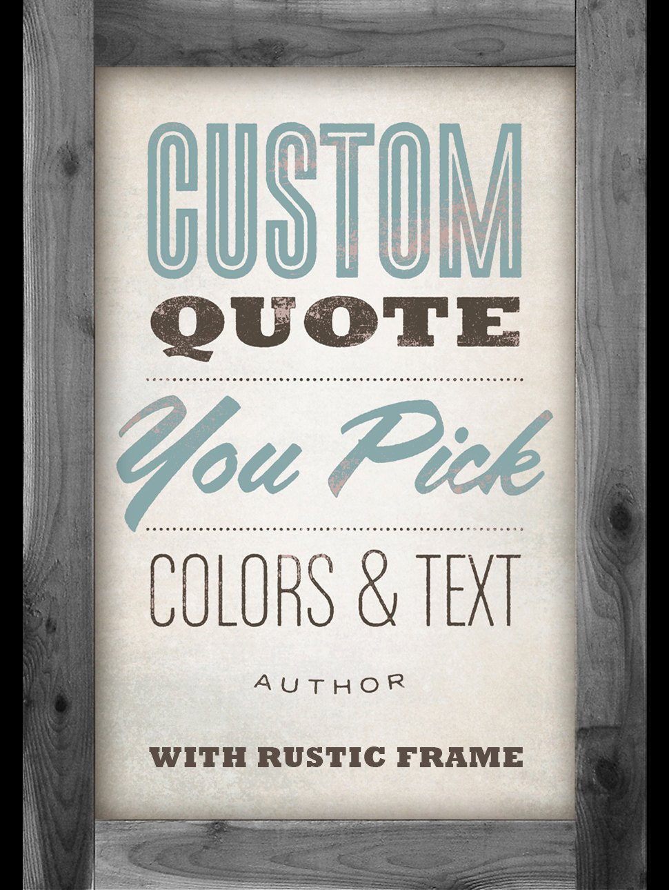 Canvas Framed Sign Custom Quote Canvas Custom Quote Sign | Etsy