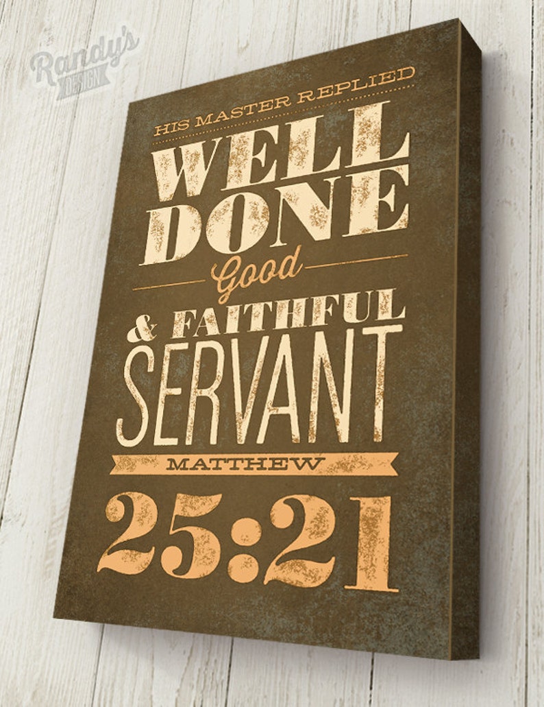 Personalized Life Verse Scripture Wall Art Matthew 25:21 | Etsy