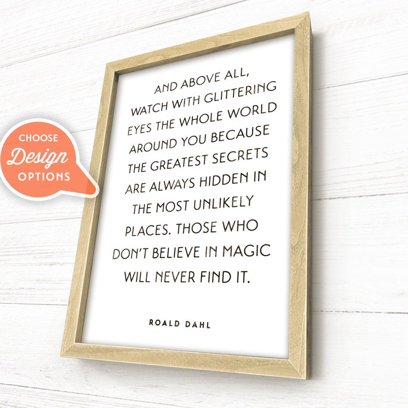 Roald Dahl Quote - Etsy