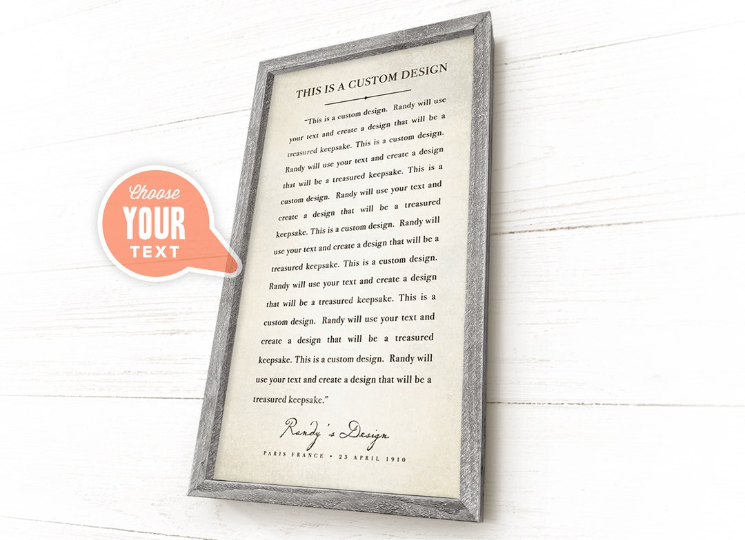 Custom Quote Frame, Custom Quote Sign, Farmhouse Sign, Framed Quotes ...