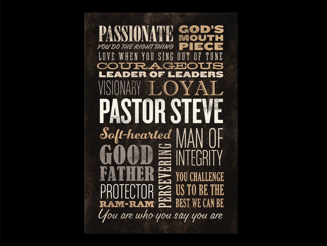 Pastor Gift Minister Gift Priest Gift Word Art Word Cloud - Etsy