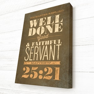 Personalized Life Verse, Scripture Wall Art, Matthew 25:21, Life Verse ...