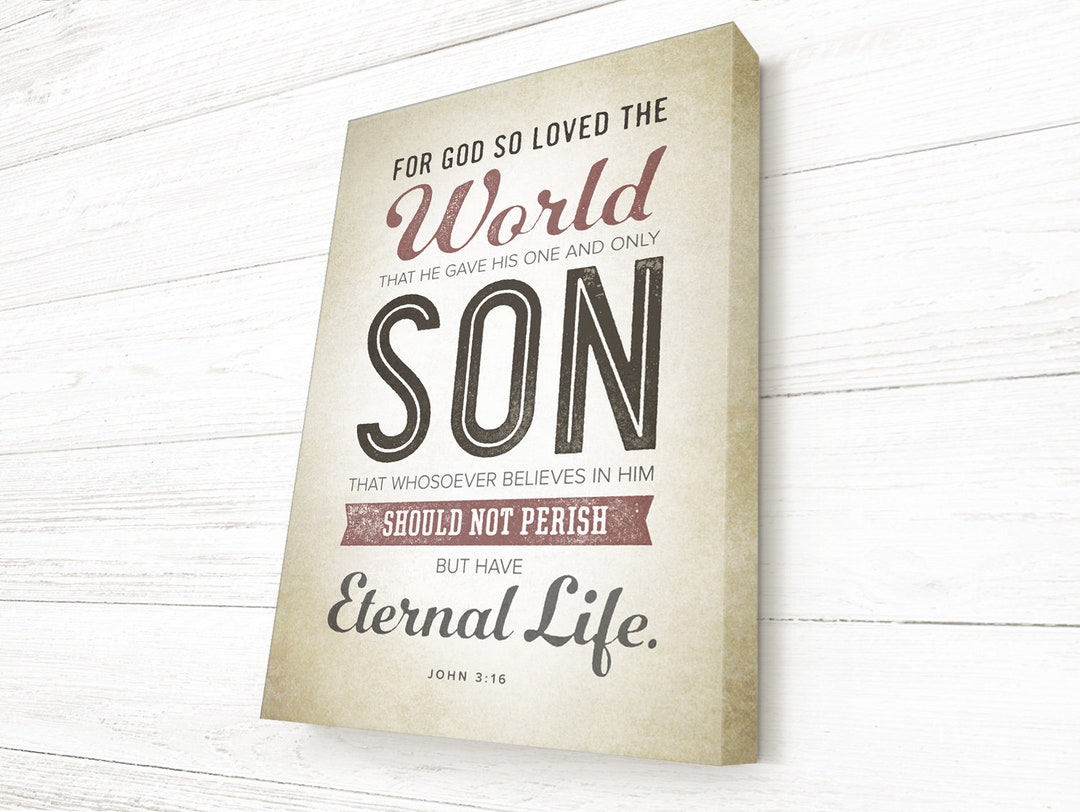 Bible Verse Canvas, Scripture Wall Art, Christian Art, Rustic Vintage ...