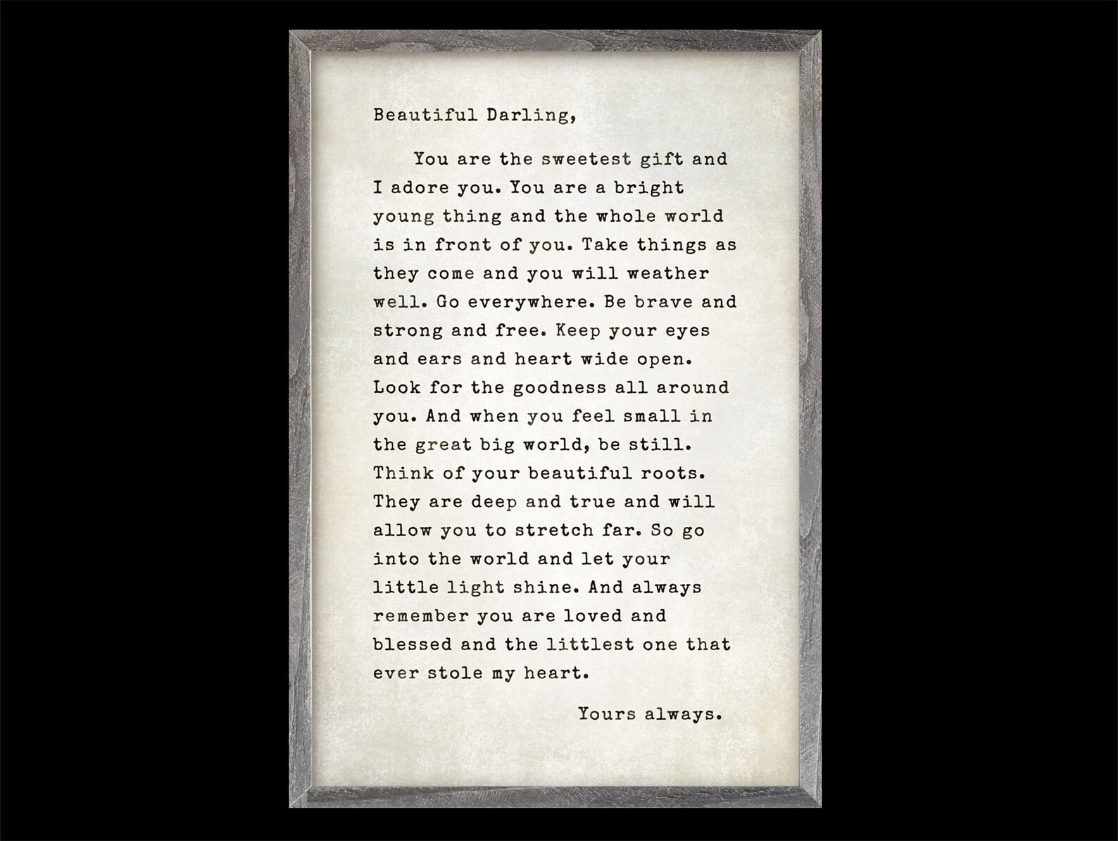 Beautiful Darling Quote Sign Beautiful Darling Framed Canvas | Etsy