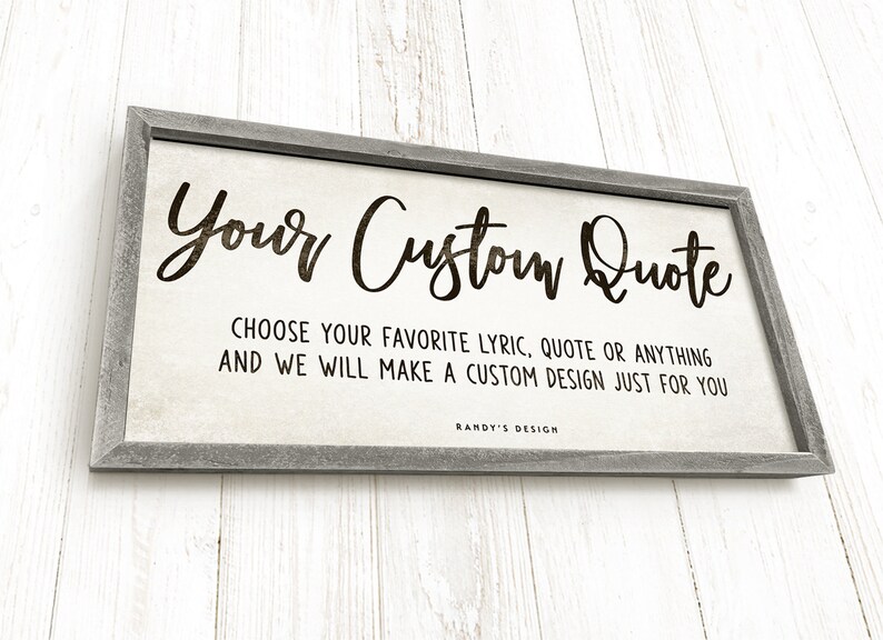 Your Custom Quote Sign Custom Wood Framed Sign on Canvas | Etsy