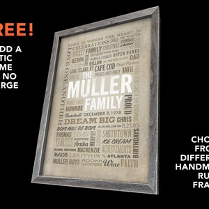 Custom Word Cloud, Canvas, Family Word Art, Our Memories Word Art for a ...