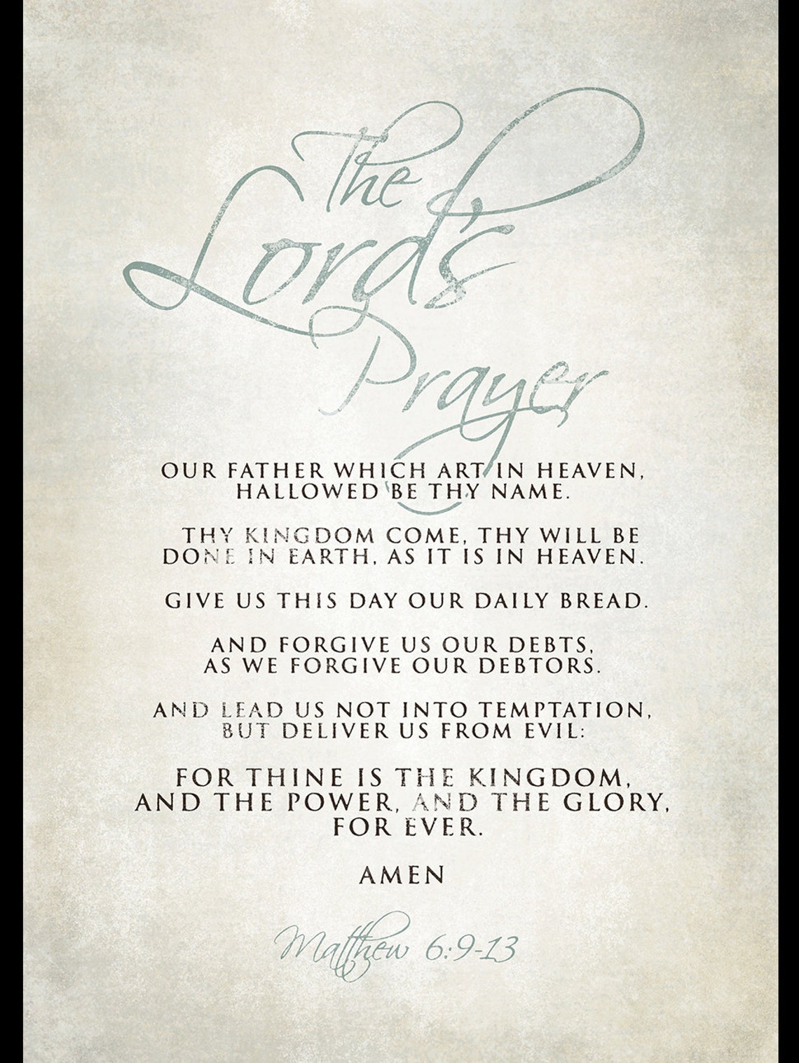 The Lord's Prayer Bible Verse Canvas Scripture Wall Art | Etsy