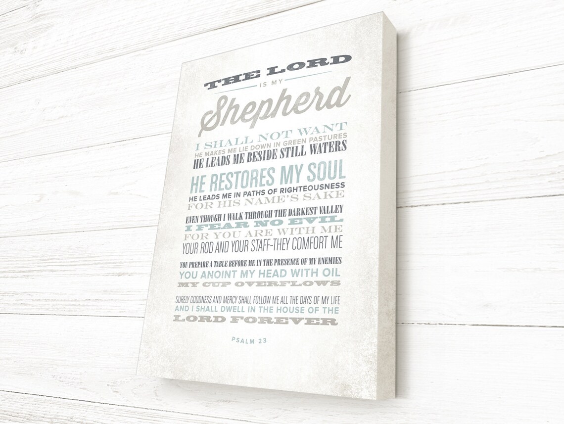 Scripture Wall Art the Lord is My Shepherd Bible Verse - Etsy