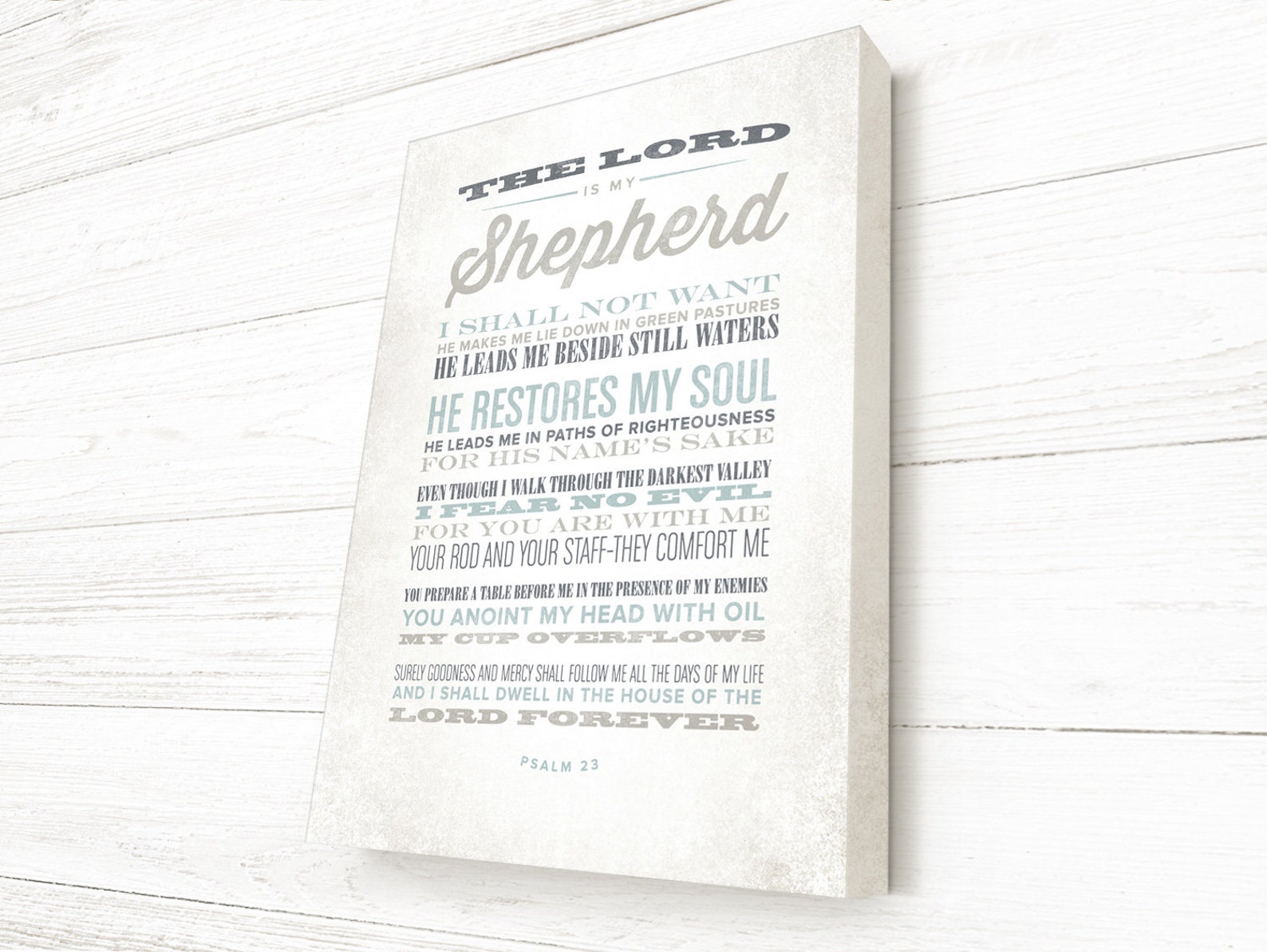 Scripture Wall Art the Lord is My Shepherd Bible Verse - Etsy
