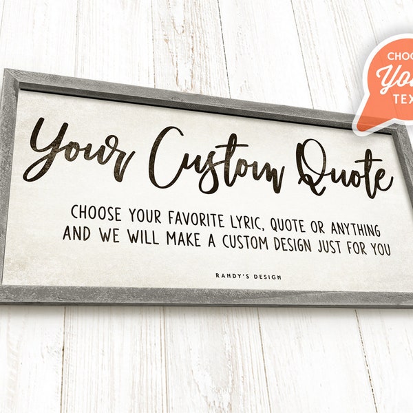 Custom Quote Signs - Etsy