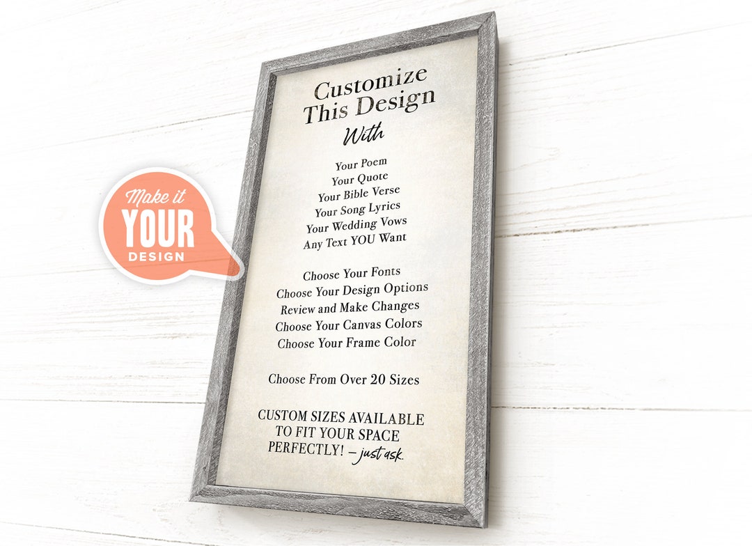 Custom Quote Frame, Custom Quote Sign, Farmhouse Sign, Framed Quotes ...