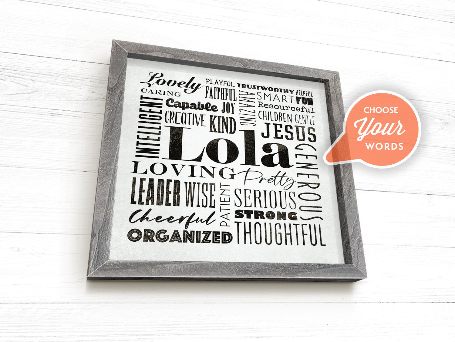 Going Away Gift, Custom Word Art, Framed Word Art Canvas, Word Art Wood ...
