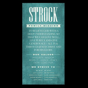 Christian Values, Family Rules, Family Mission Statement, Family Sign ...