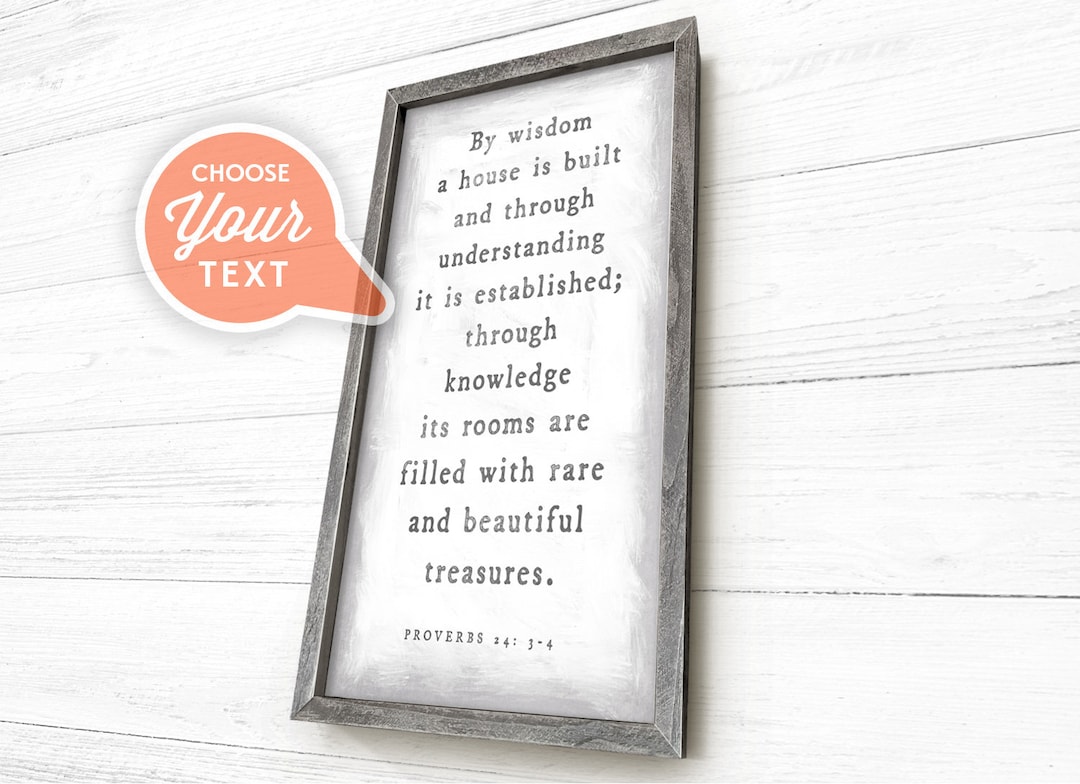 Customizable Scripture Sign, Framed Signs, Custom Bible Verse ...