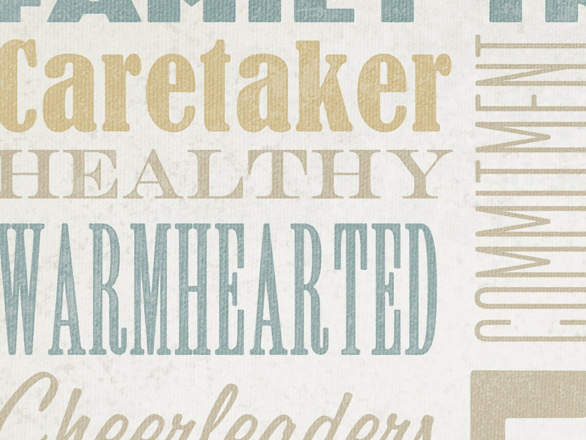 Family Word Art Family Story Typography Personalized Life - Etsy