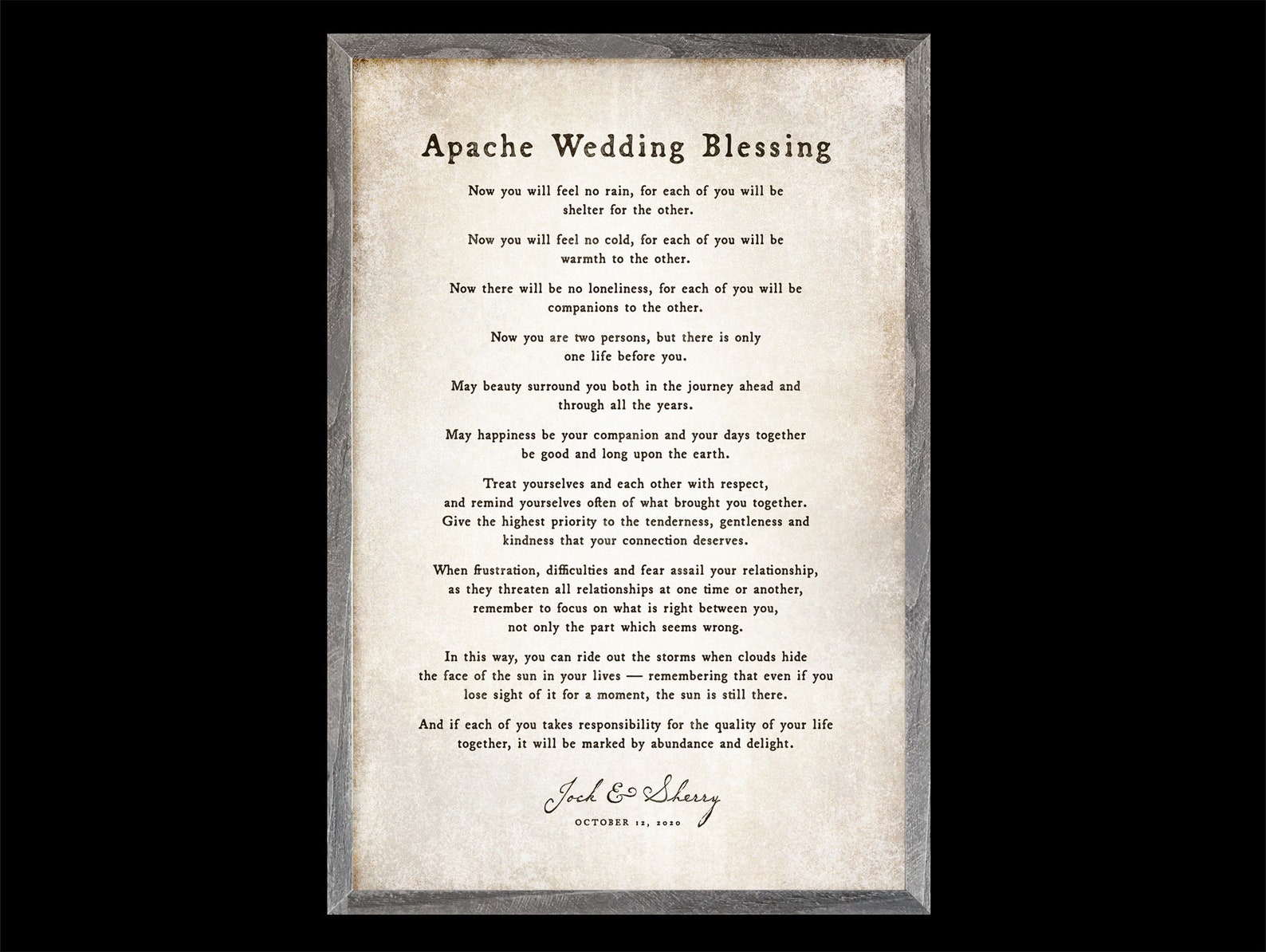 Apache Wedding Blessing Blessing of the Apaches - Etsy