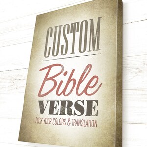 Custom Bible Verse On Canvas Scripture Wall Art Christian | Etsy