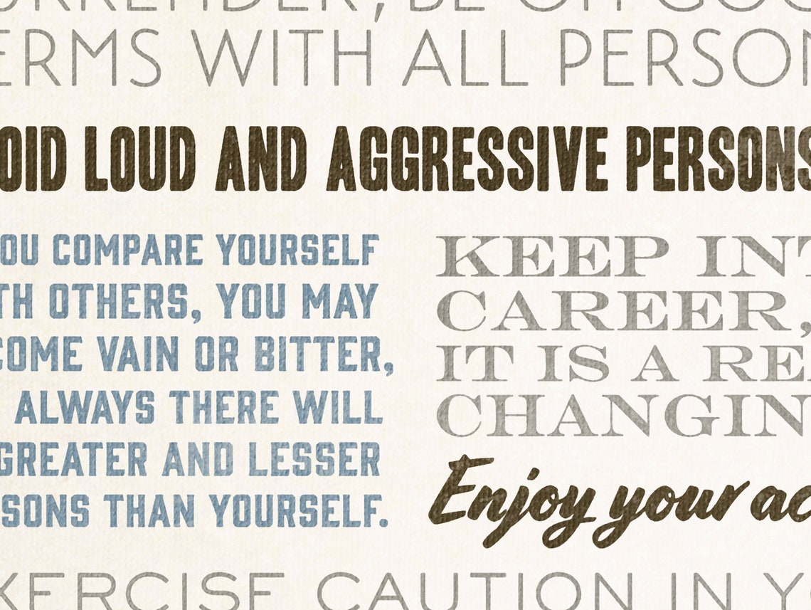 Desiderata Framed Desiderata Wall Art Wood Framed - Etsy