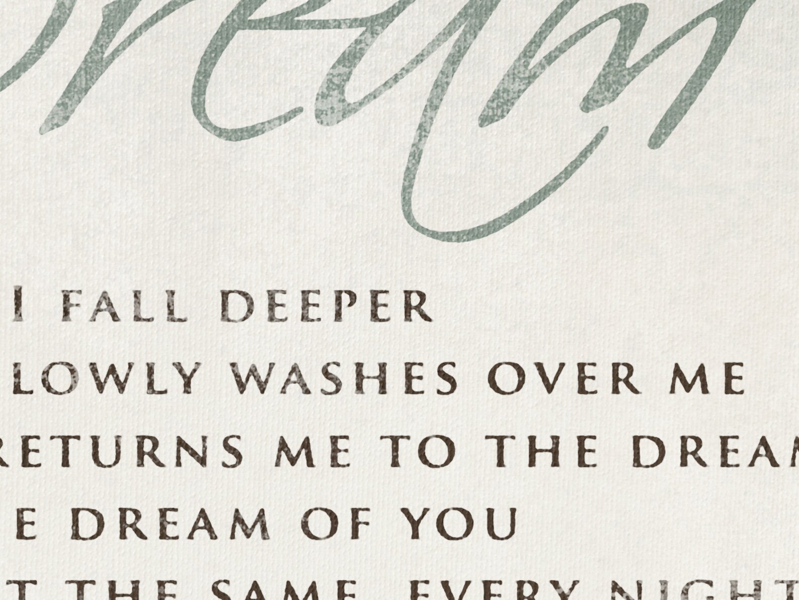 Framed Personalized Canvas Poem Custom Poem Print Custom Etsy