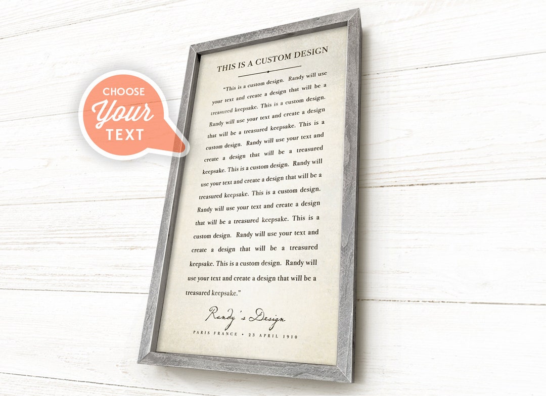 Custom Quote Frame, Custom Quote Sign, Farmhouse Sign, Framed Quotes ...