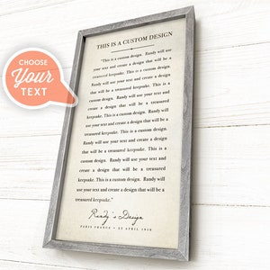 Custom Quote Frame, Custom Quote Sign, Farmhouse Sign, Framed Quotes ...