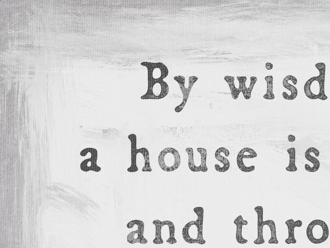 By Wisdom a House is Built Sign, Wood Framed Scripture Sign, House ...