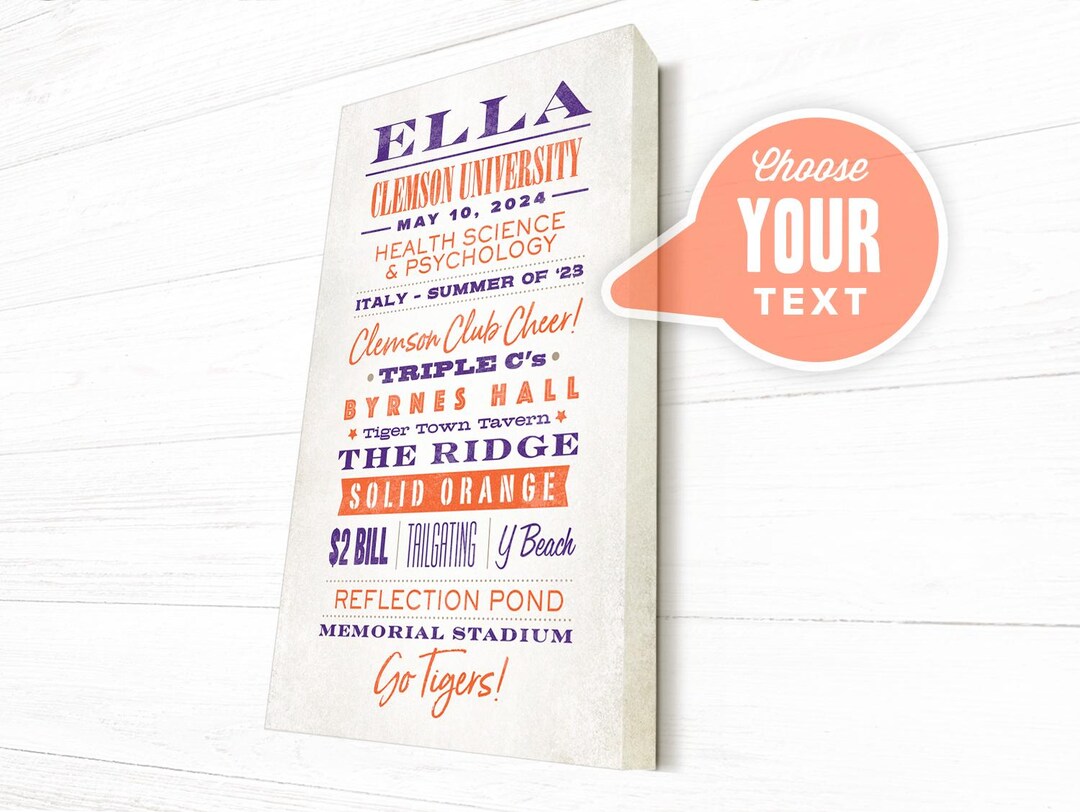 Custom College Sign, First Day of School, College Decor, Dorm Room ...
