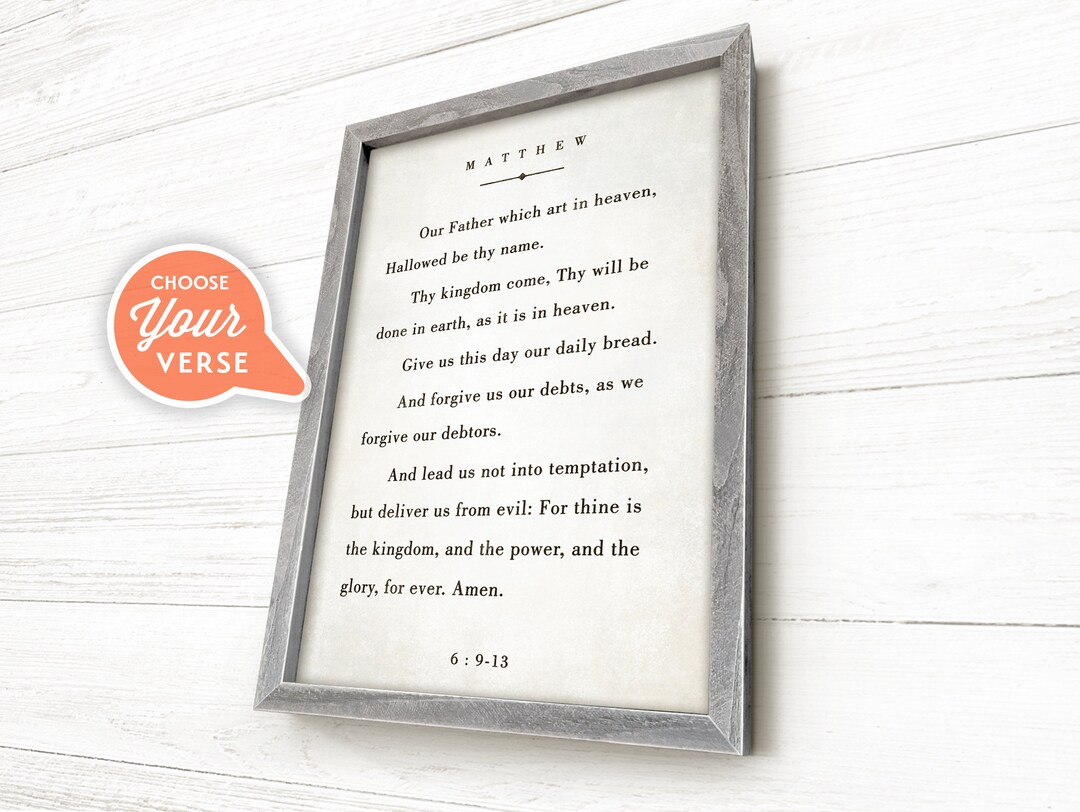 Customizable Bible Verse Sign, Customizable Scripture Wall Art, Bible ...